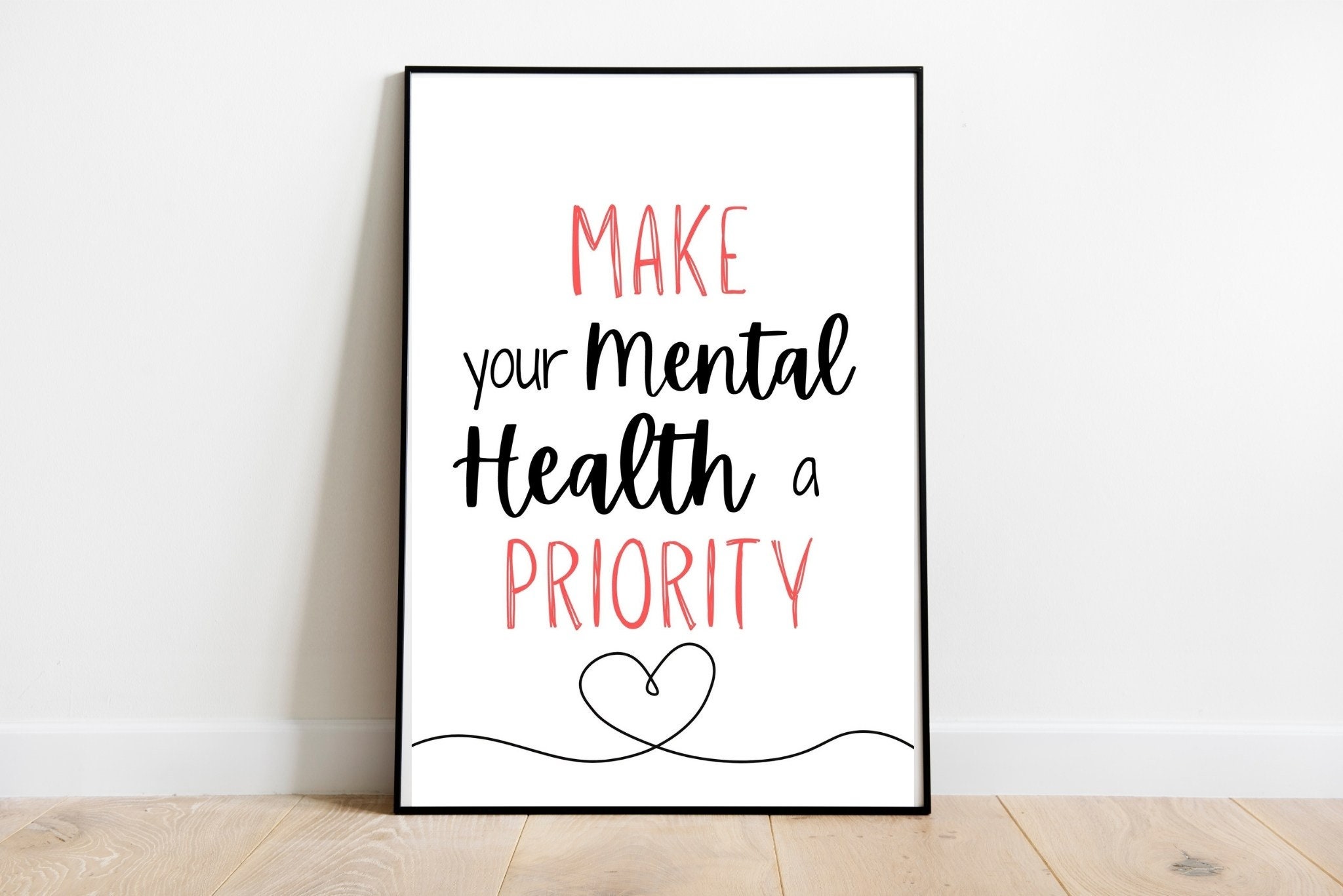 Mental Health Priority Poster Therapist Office Guidance - Etsy