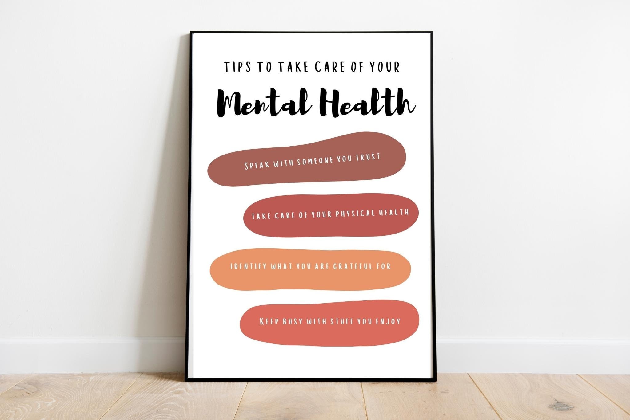 Tips to Take Care of Your Mental Health Poster Guidance Counselor ...