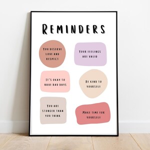 Reminder - Mental Health Poster - Digital Download - Reminders ...
