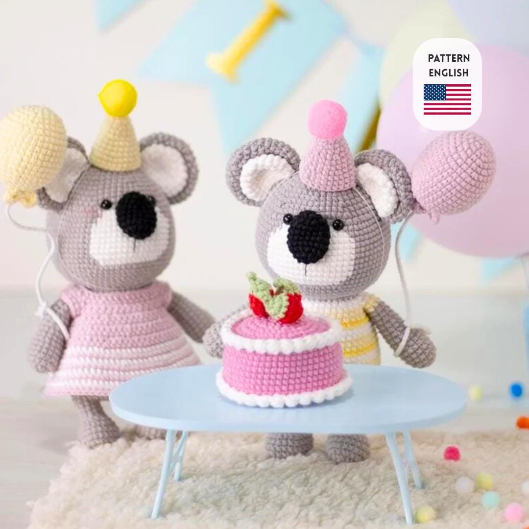 Crochet Pattern Koala (english/portuguese)/ Crochet Koala PATTERN ...