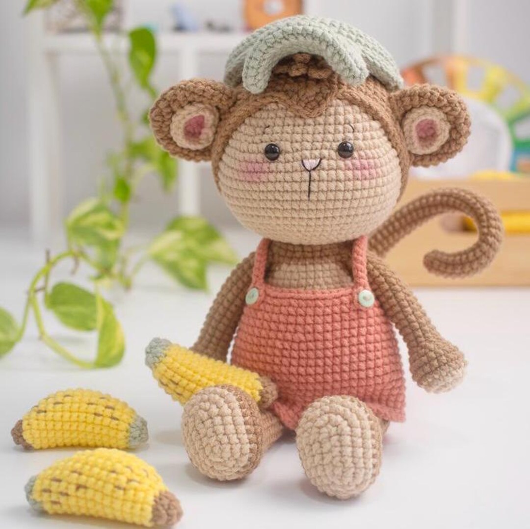 Crochet Pattern Monkey Marcel (english/portuguese-br/spanish)/crochet ...
