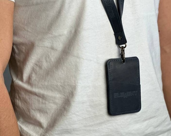 Personalized Id Badge Holder Teacher, Custom Id Badge Holder, Leather ...