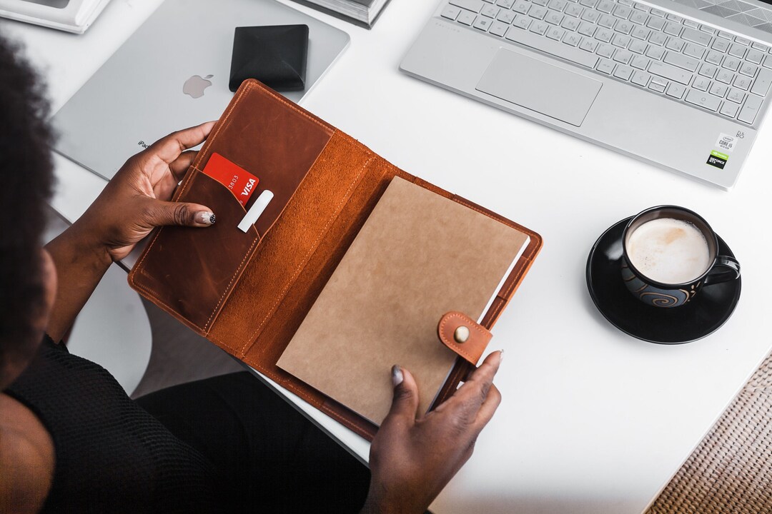 Personalized Leather Notebook Cover, Notebook Cover Refillable, Leather ...