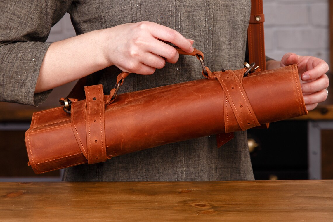 Handmade Knife Roll Leather Knife Roll Knife Bag Chef Knife - Etsy