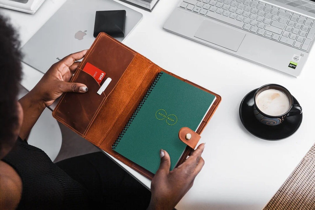 Rocketbook Executive Cover,leather Refillable Journal,a5 Journal Cover ...