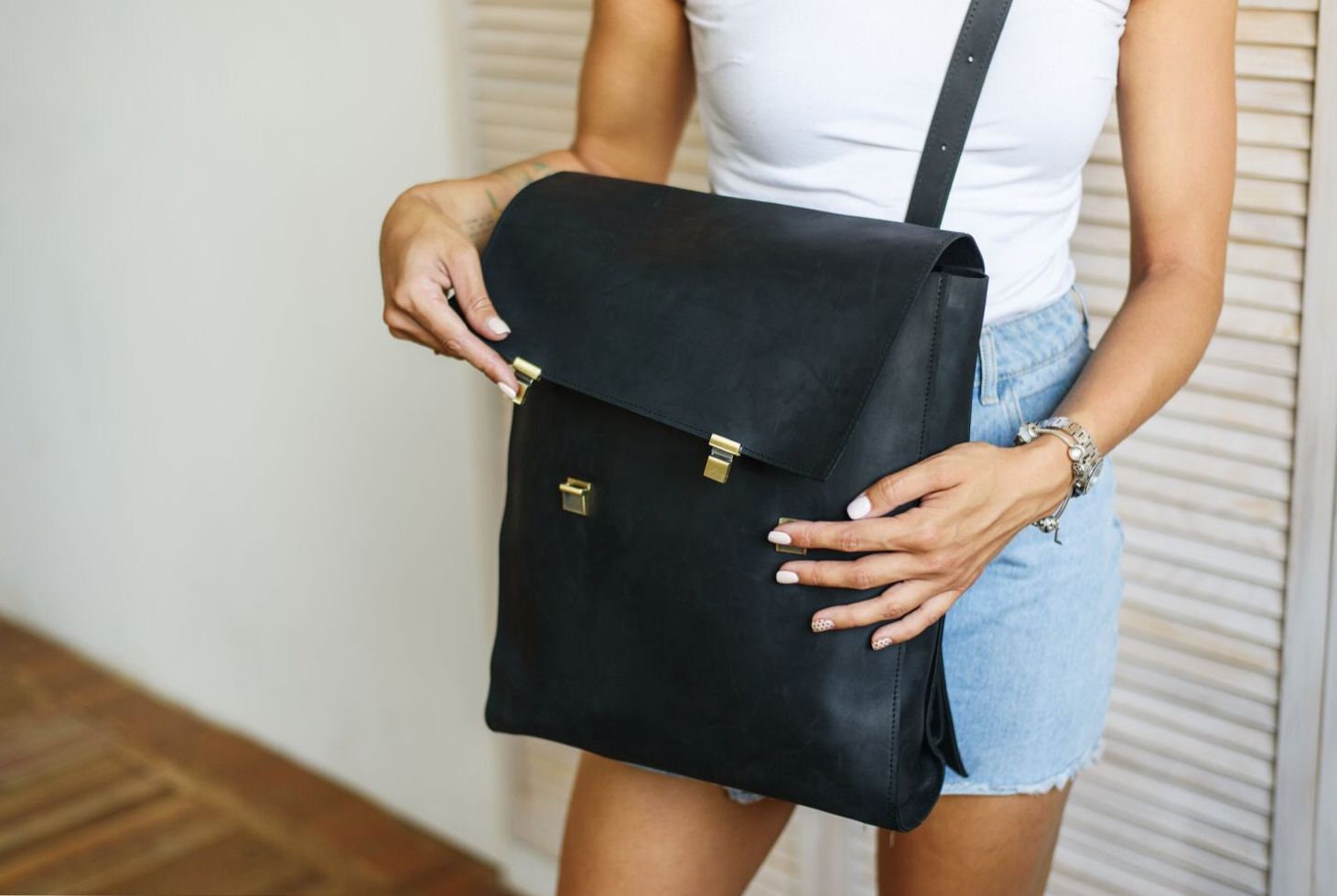 Convertible Backpack Purse Leather Crossbody Bag Shoulder - Etsy