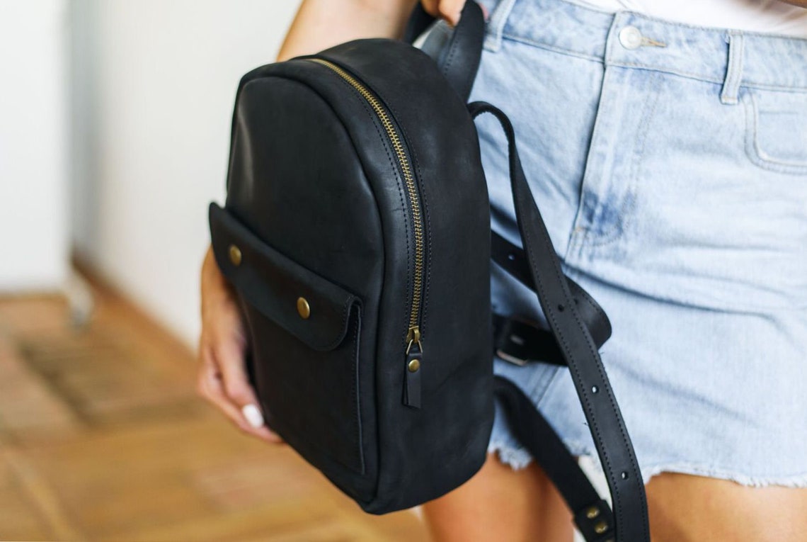 Mini Backpack Backpack Purse Small Leather Backpack - Etsy