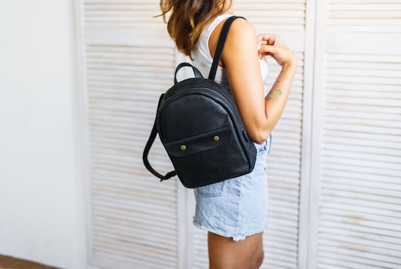 Women's Small Backpack Leather Mini Backpack Backpack - Etsy