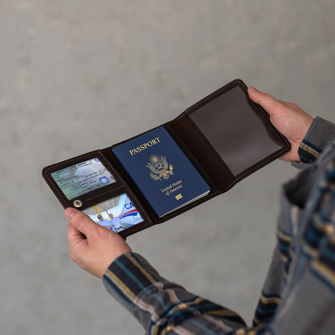 Leather Pilot Document Holder, Pilot License Holder, Pilot Passport ...
