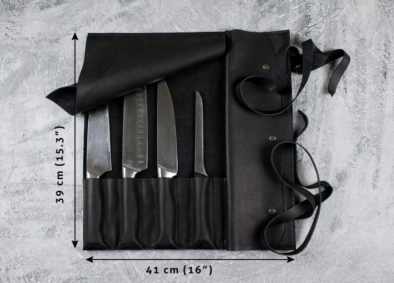 Handmade Knife Roll Leather Knife Roll Knife Bag Chef Knife | Etsy