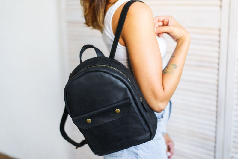 Mini Backpack Backpack Purse Small Leather Backpack | Etsy