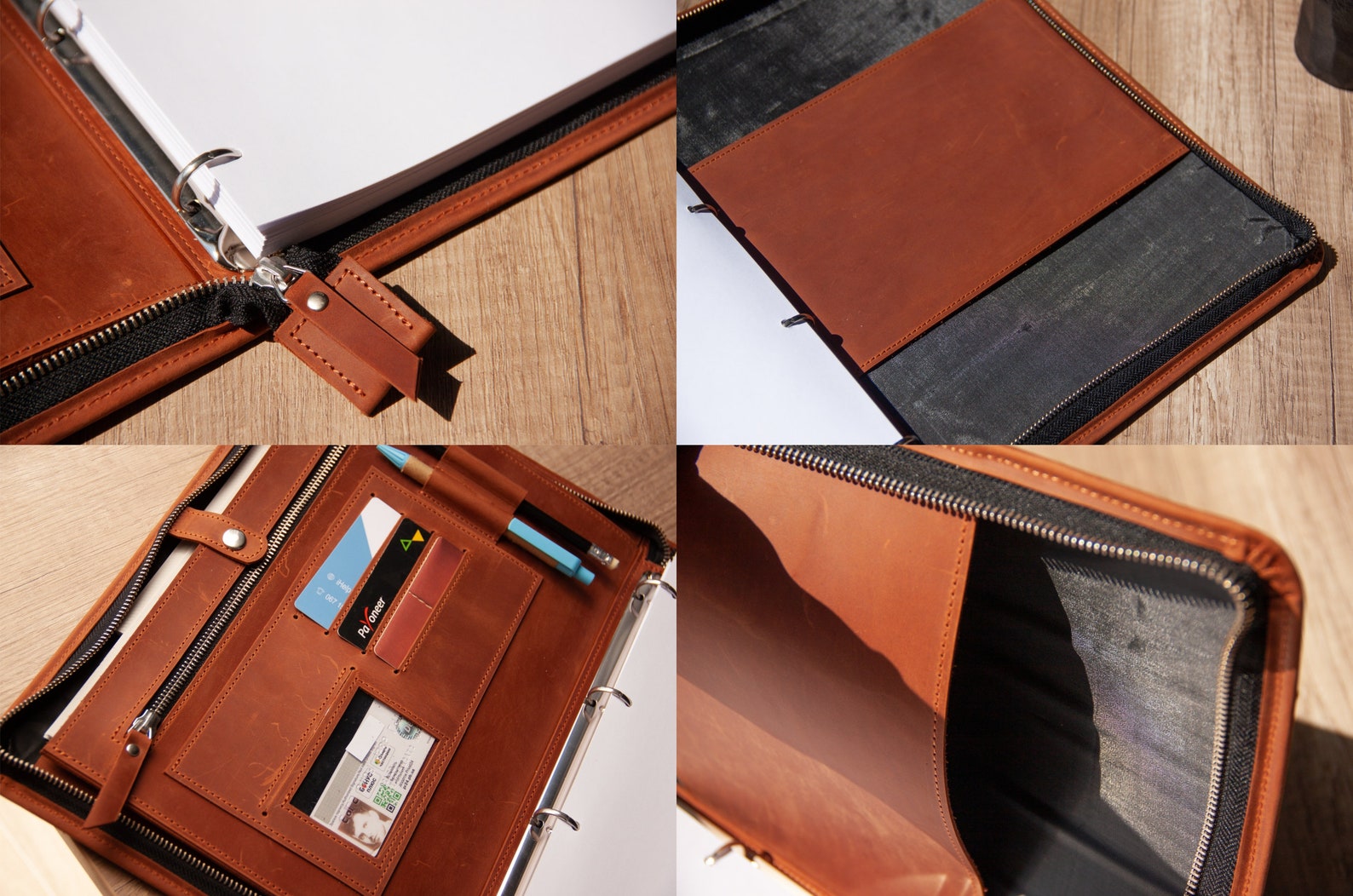 Leather Portfolio A4 Zipleather Portfolio A4 - Etsy
