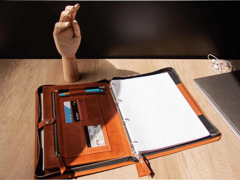 Leather Portfolio A4 Zipleather Portfolio A4 | Etsy