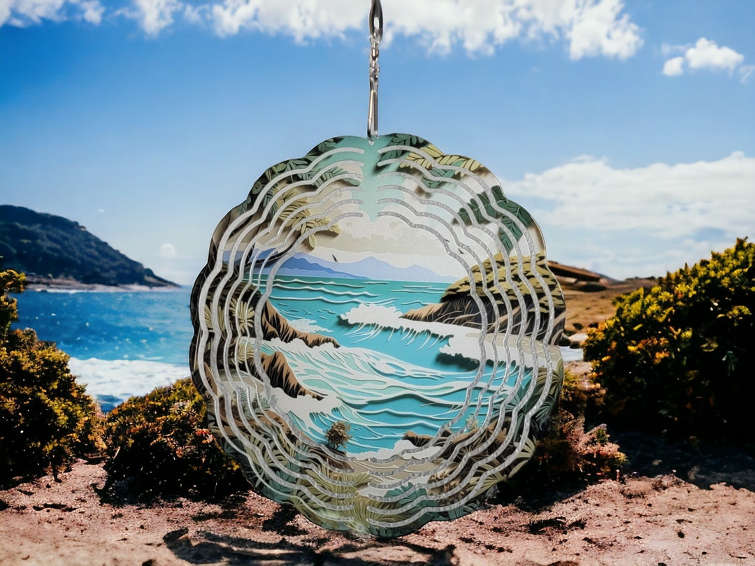 Ocean Scene Sea Waves Wind Spinner Porch Decoration - Etsy