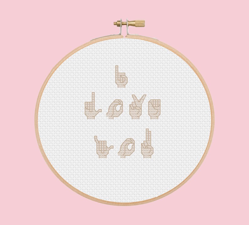 I Love You - ASL Sign Language - Cross Stitch Pattern - Etsy
