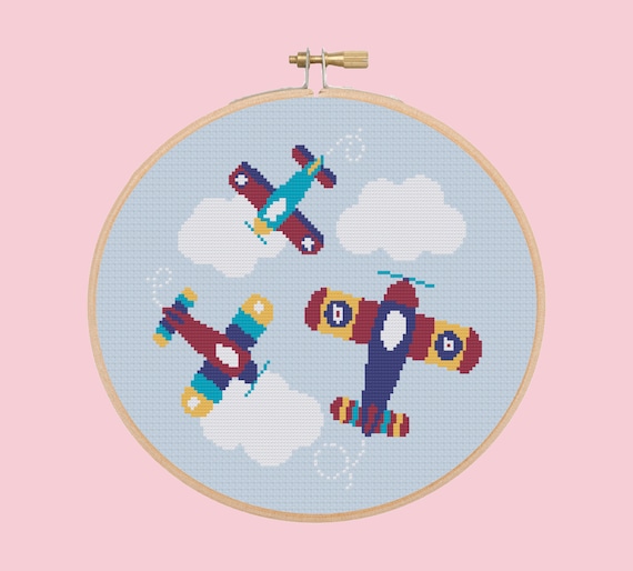 Planes Cross Stitch Pattern - Etsy