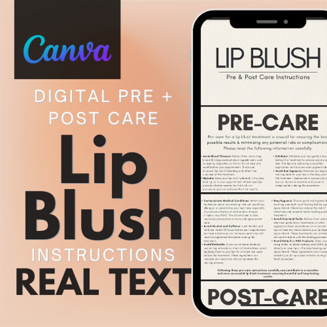 Lip Blush After Care, Lip Blush Template, Lip Blush Aftercare, Lip ...