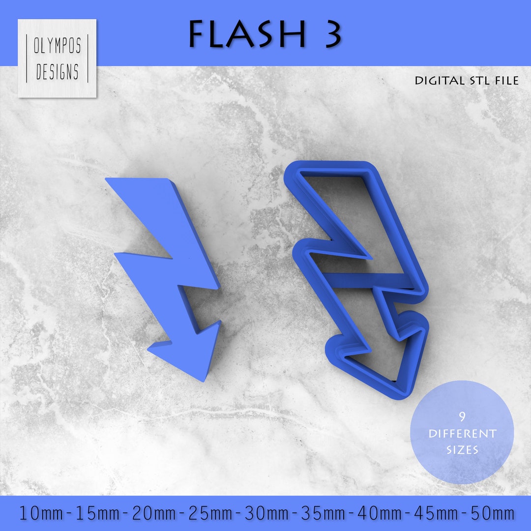 Flash 3 Clay Cutter | Digital STL File | 9 Sizes | Instant Digital ...
