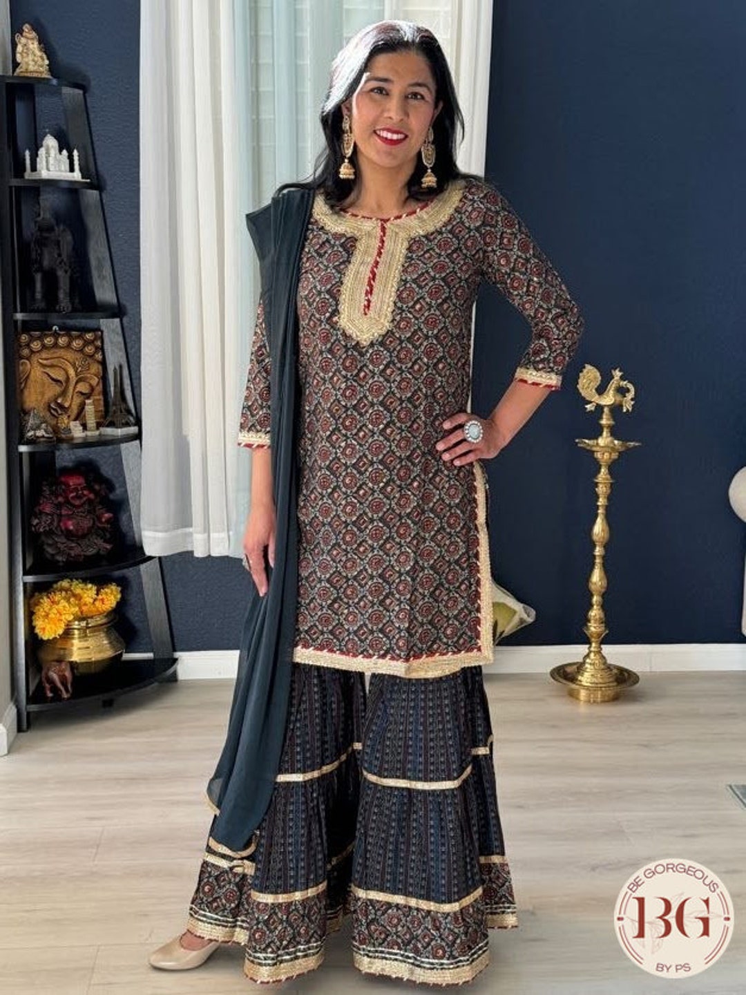 Garara Kurta| Garara Suit Dress| Garara Kurti Duppata|women Kurti in ...