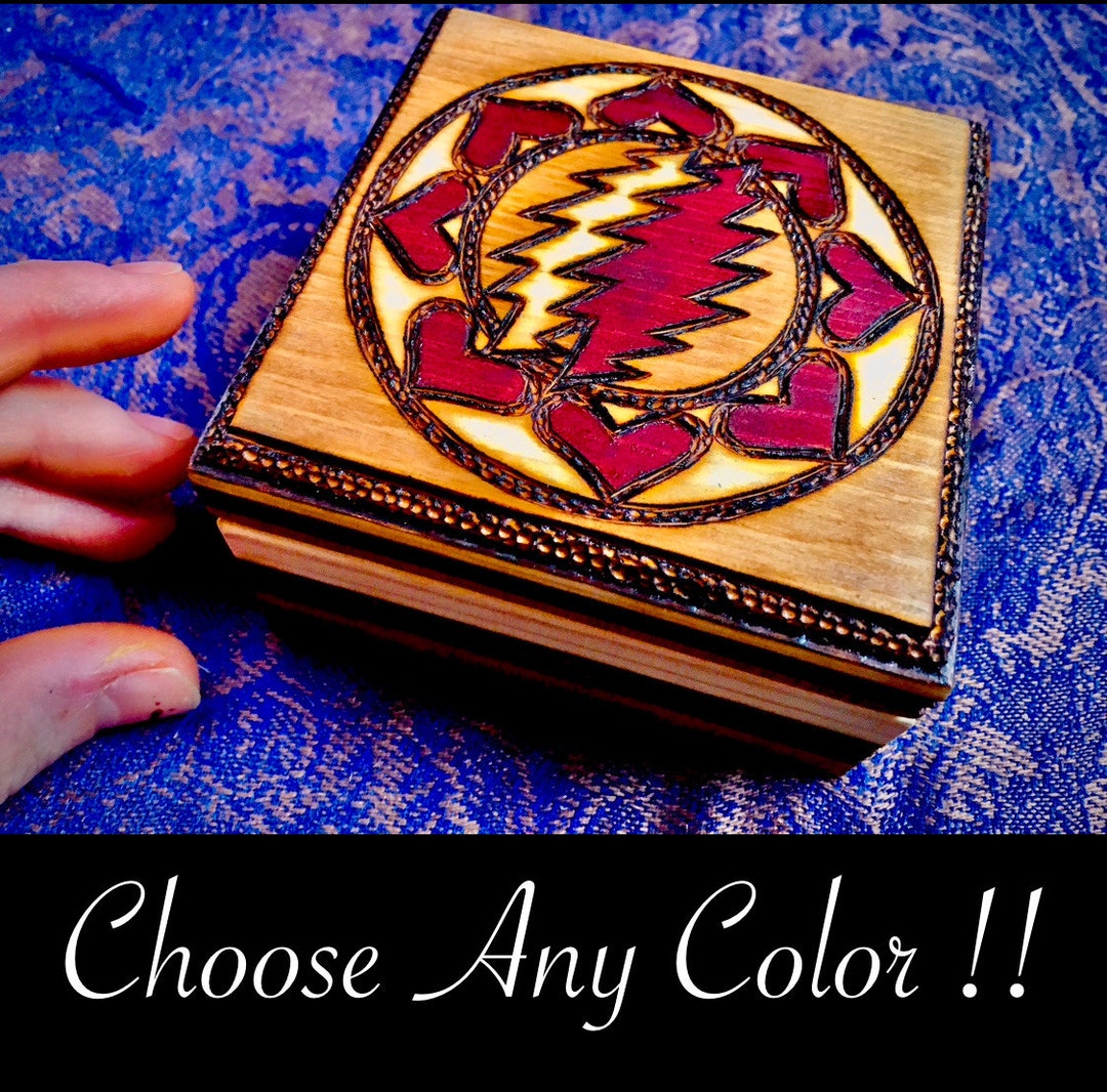 CUSTOM CHOOSE Any COLOR Woodengraved Box - Etsy