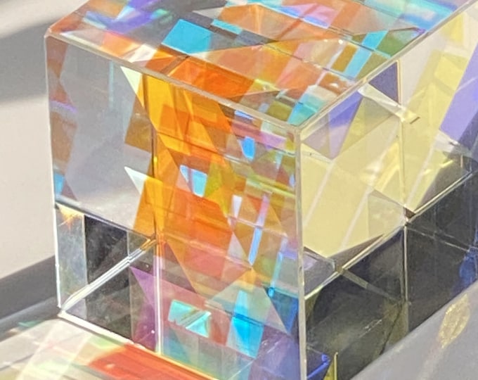 Dichroic Tesseract Cube - Etsy