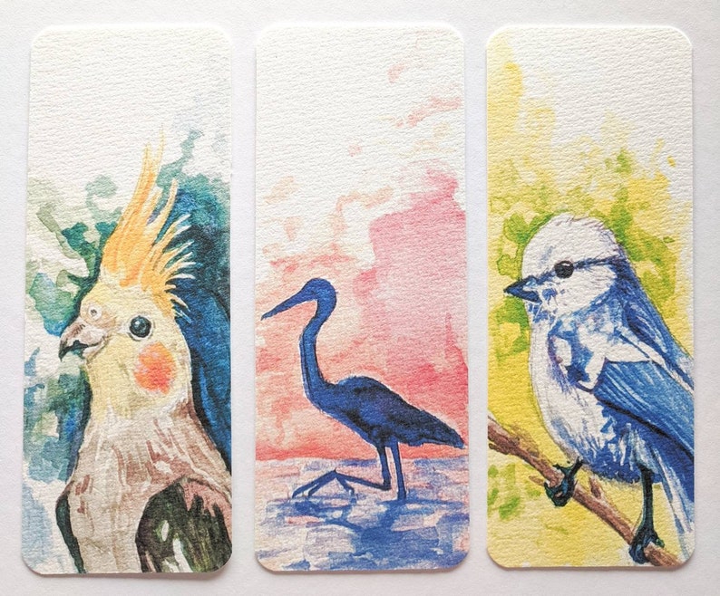 Bird Bookmarks, High Quality Prints of Original Watercolor Paintings ...