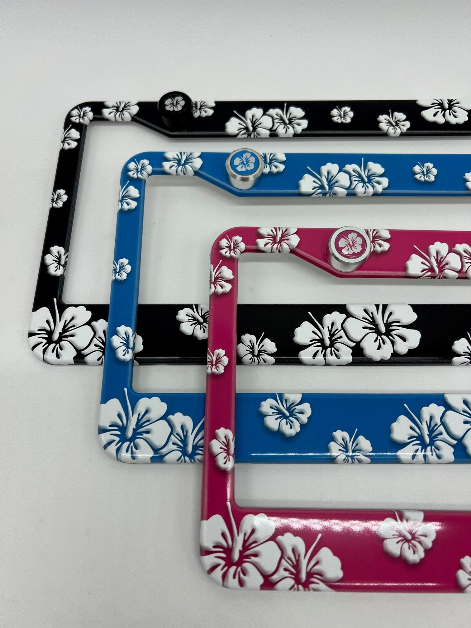 Hawaiian Flower Bundle: 2 License Plate Frames 4 Pack License - Etsy