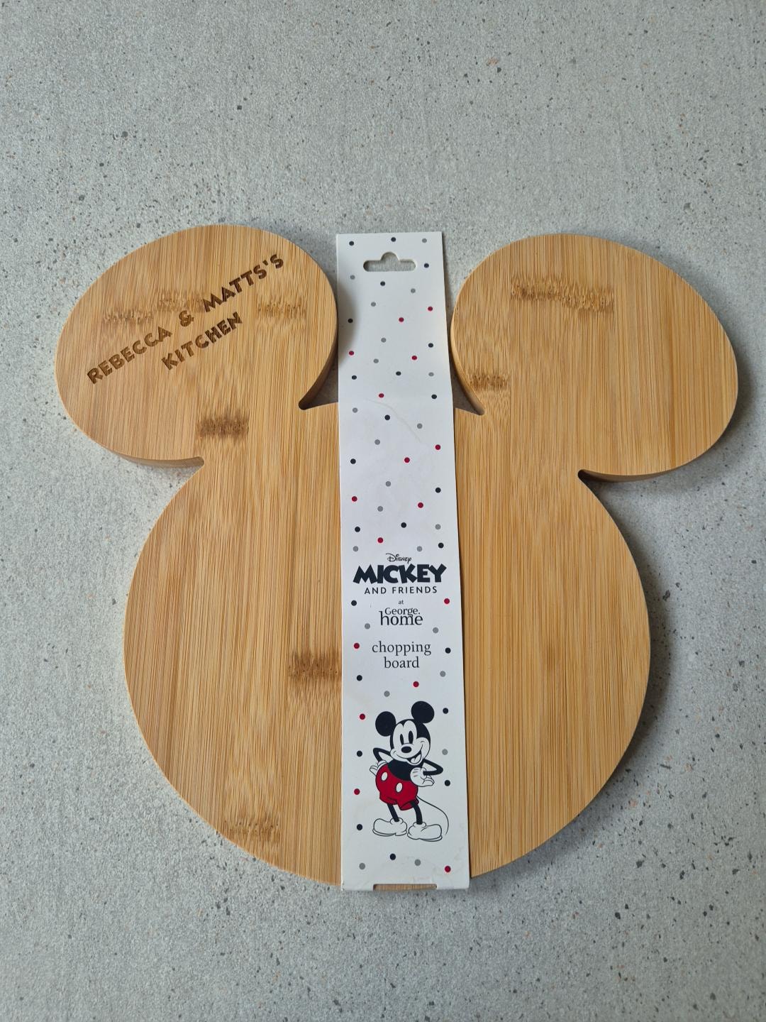 Personalised Disney Mickey Mouse Chopping Board & Friends Custom Wooden ...