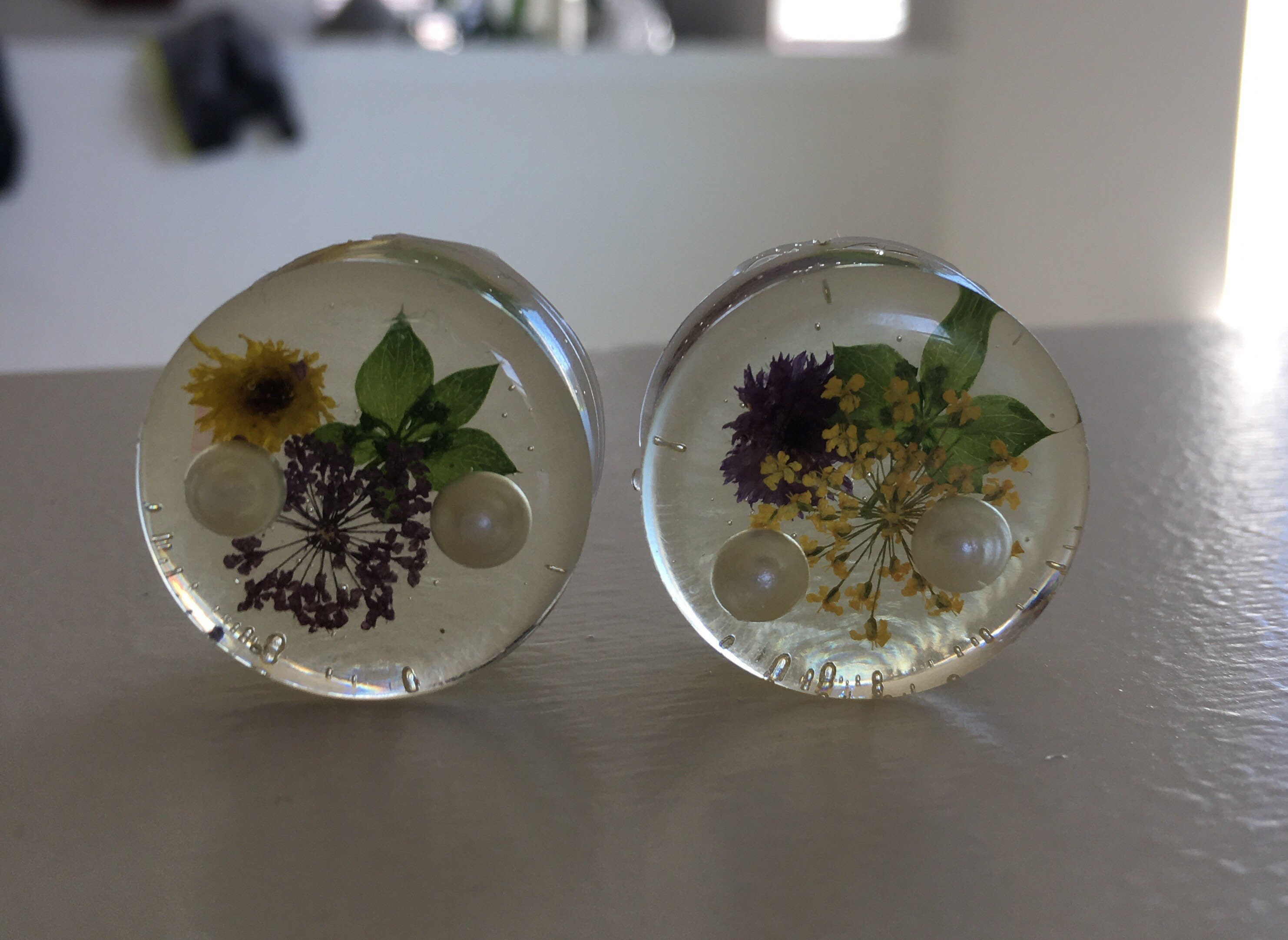 1 inch floral plugs | Etsy