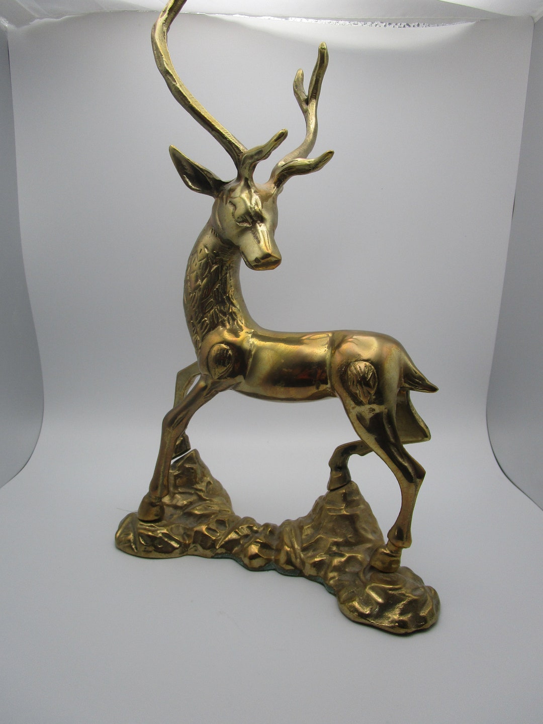 Solid Brass Stag Creature Figurine Statue Figure - 12.5" Tall - Etsy