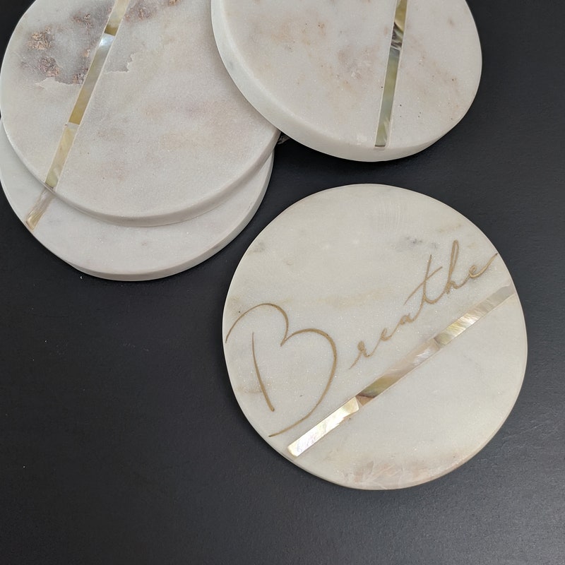 Marble Coasters - Etsy