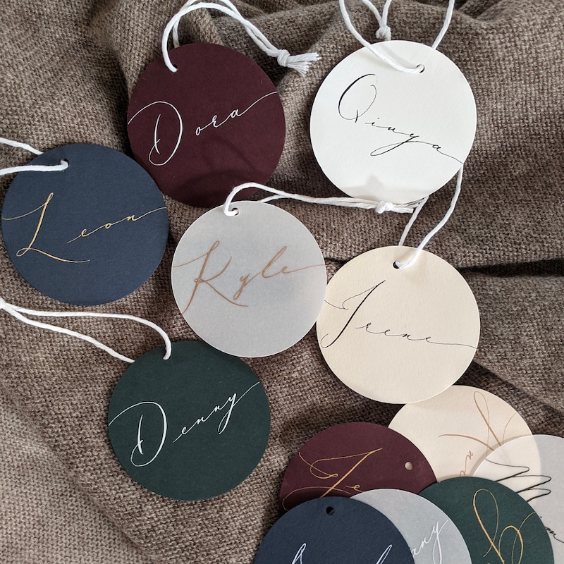 Calligraphy Tags - Etsy