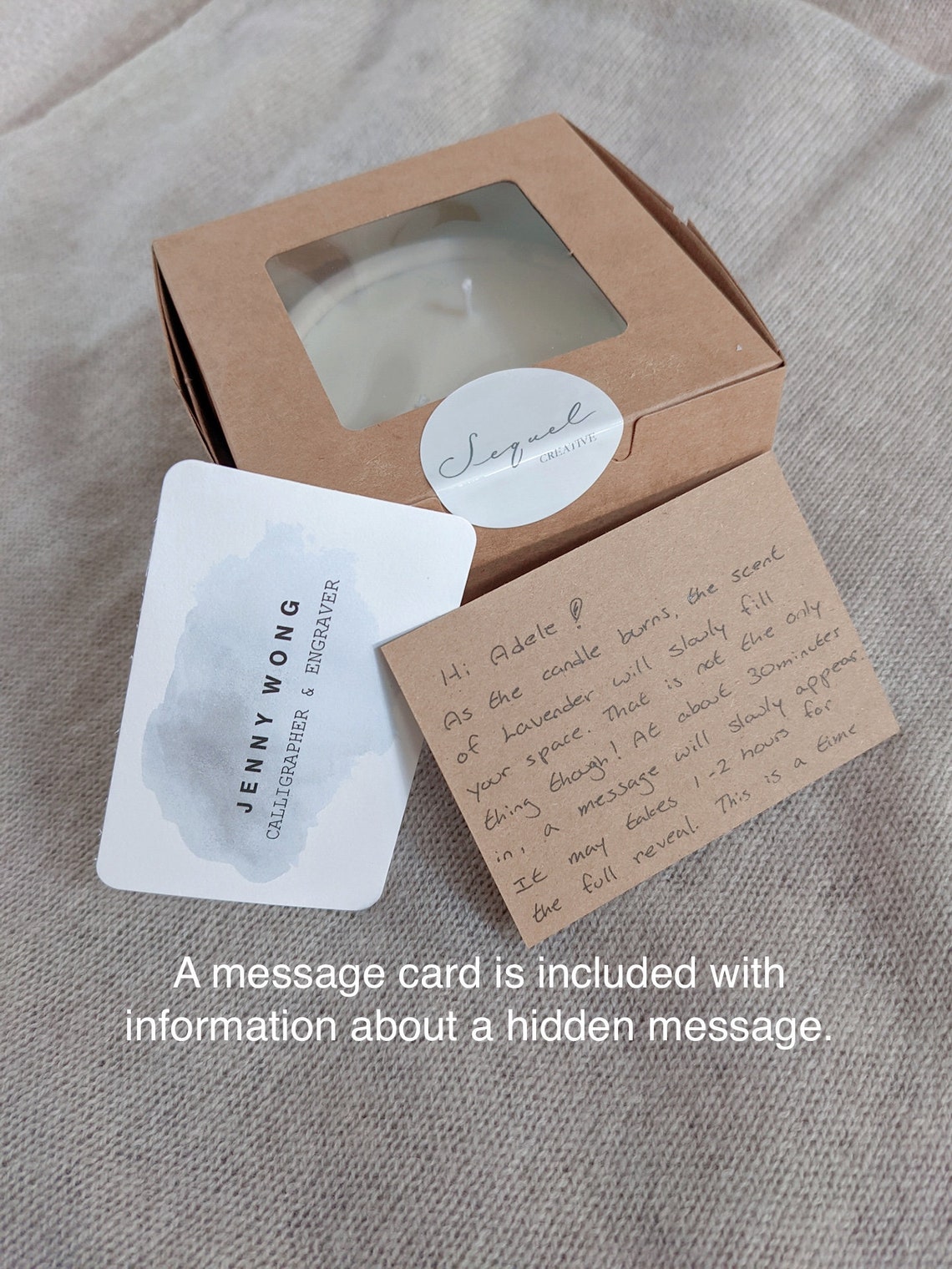 Secret Message Candles handwritten Handmade Soy Candles | Etsy