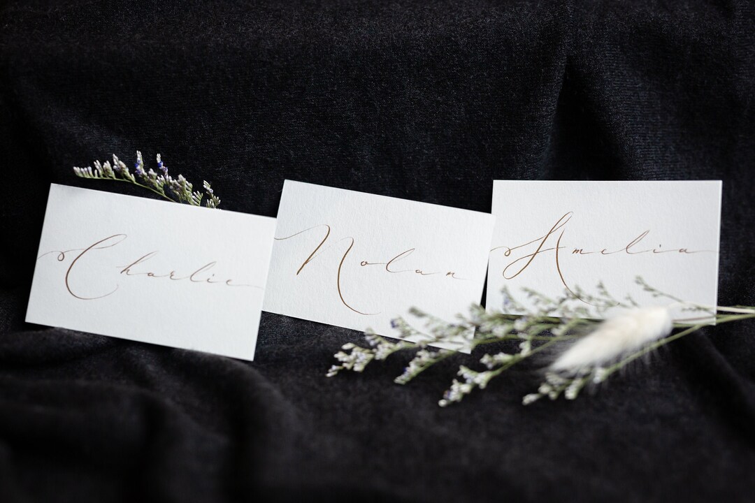 Personalized Calligraphy Place Cards Wedding Place Cards Escort Cards ...