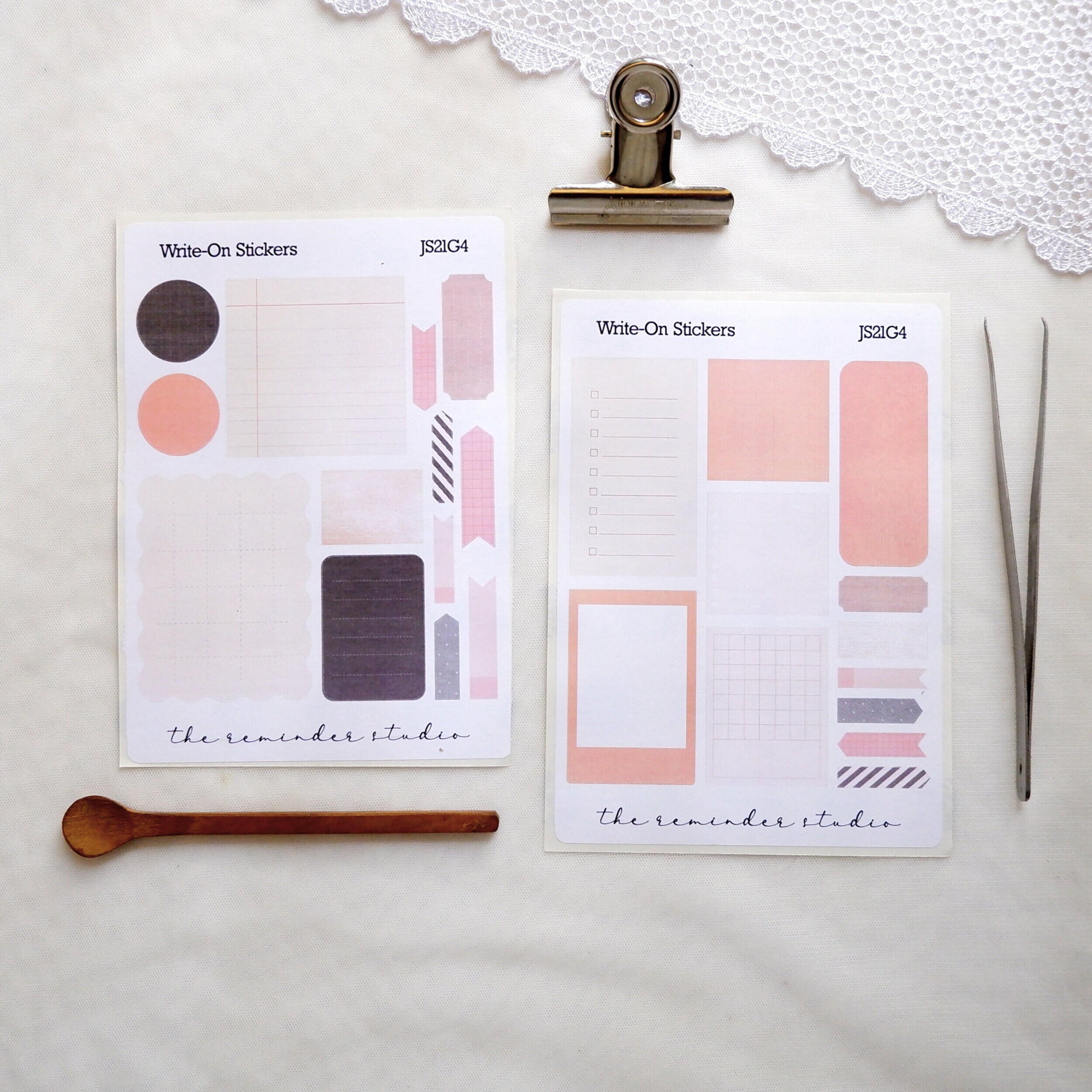 Planners Scrapbooking Write-On Stickers · 64 Muted Cool Colours · Notes ...