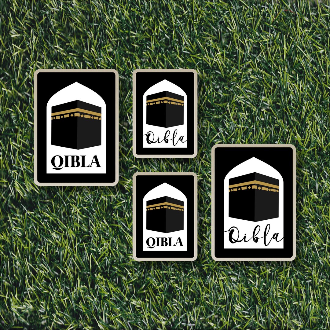 Buy Mini Qibla Stickers Set of Four Islamic Minimalist Design Online in ...