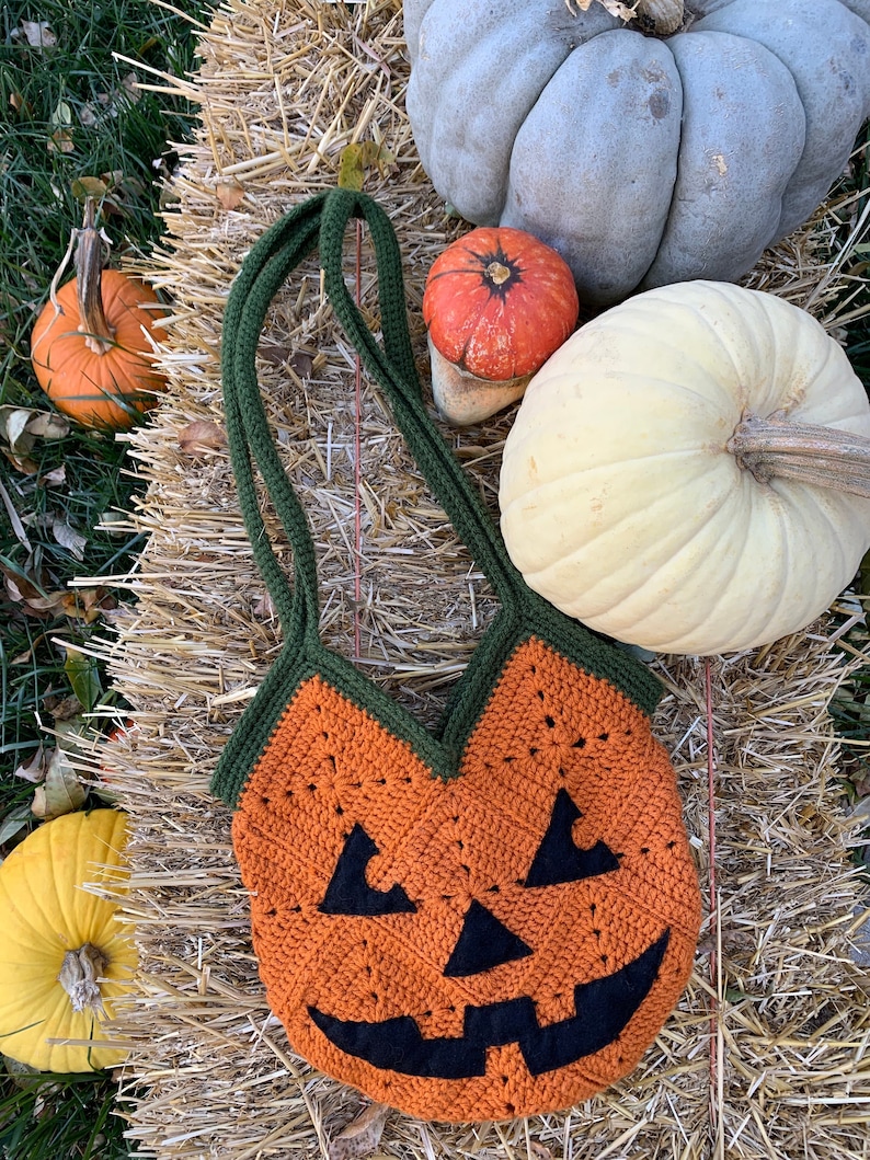 PATTERN Jack-o-lantern Crochet Bag halloween - Etsy