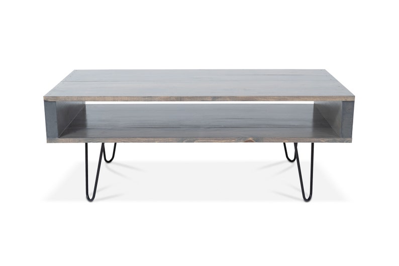 Grey Coffee Table Modern Coffee Table Mid-century Coffee - Etsy