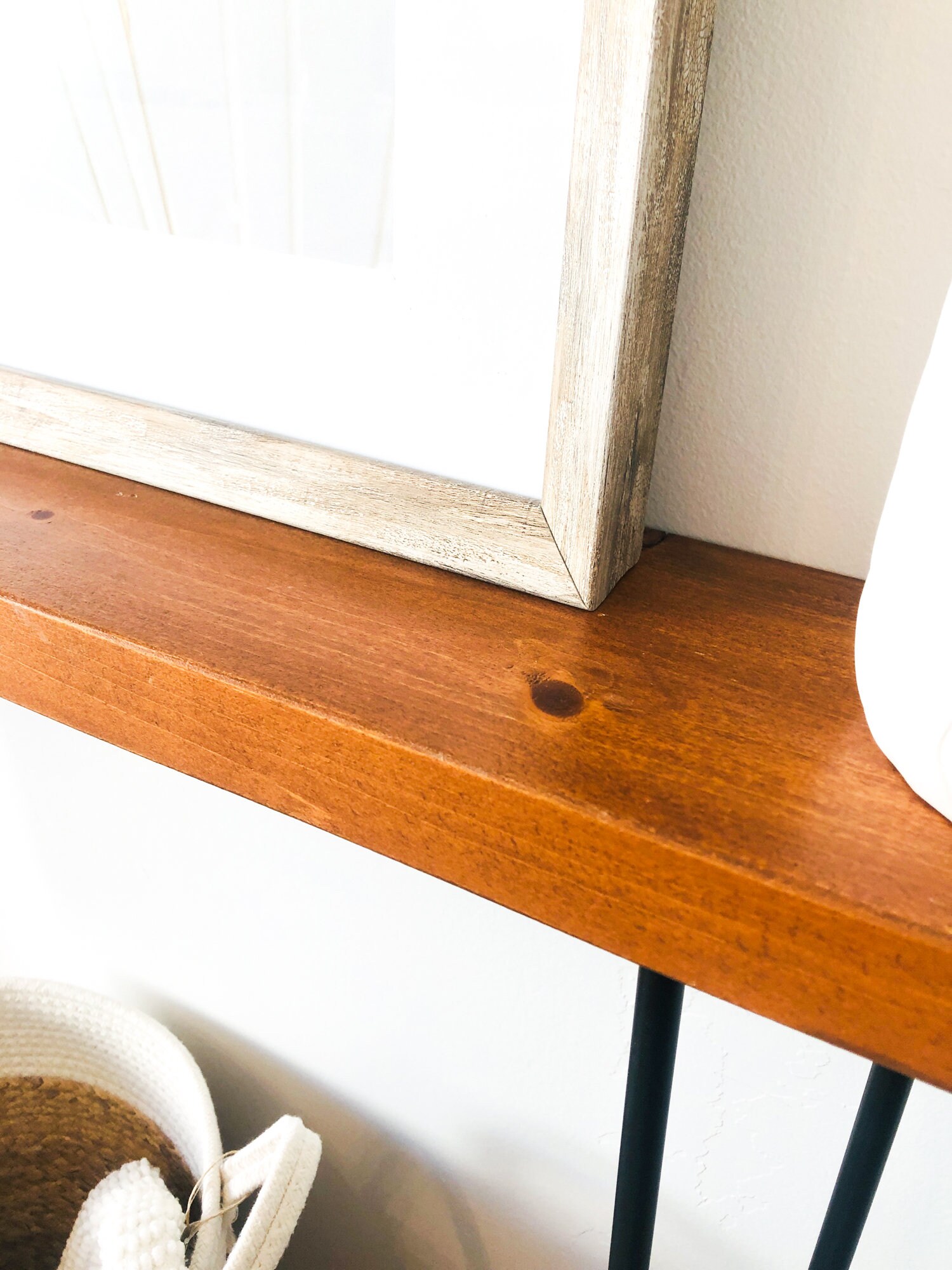 Narrow Console Table Narrow Entryway Table Handmade Wood - Etsy