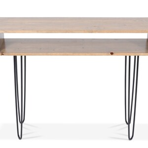 Beige Console Table, Beige Entryway Table, Handmade Wood Console,mid ...