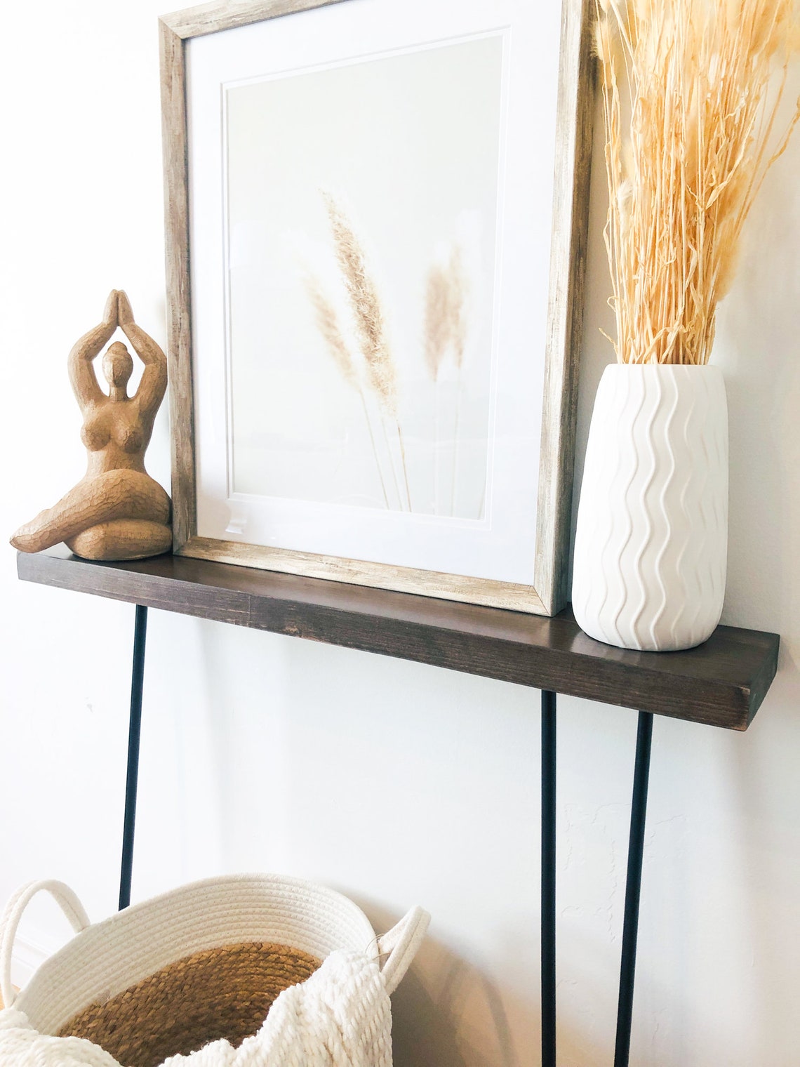 Narrow Console Table Narrow Entryway Table Handmade Wood - Etsy