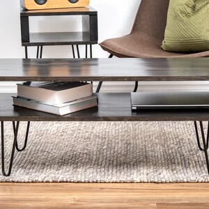 Black Coffee Table, Modern Rustic Mid-century, Handmade From Wood ...