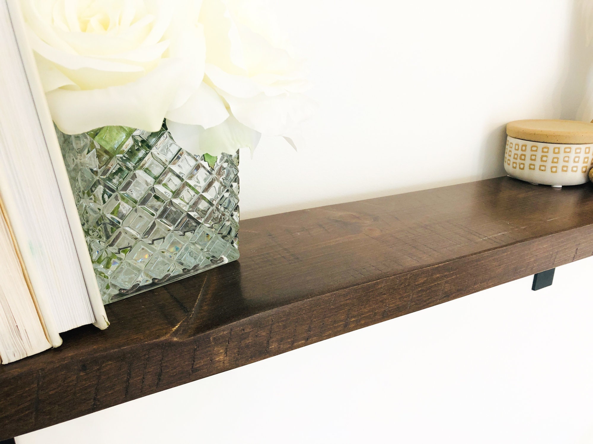 Brown Wall Shelf Modern Wooden Shelf Wooden Shelf | Etsy