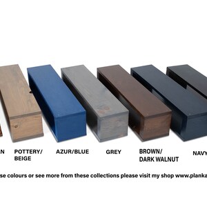 Blue Narrow Console Table, Narrow Entryway Table, Handmade Wood Console ...