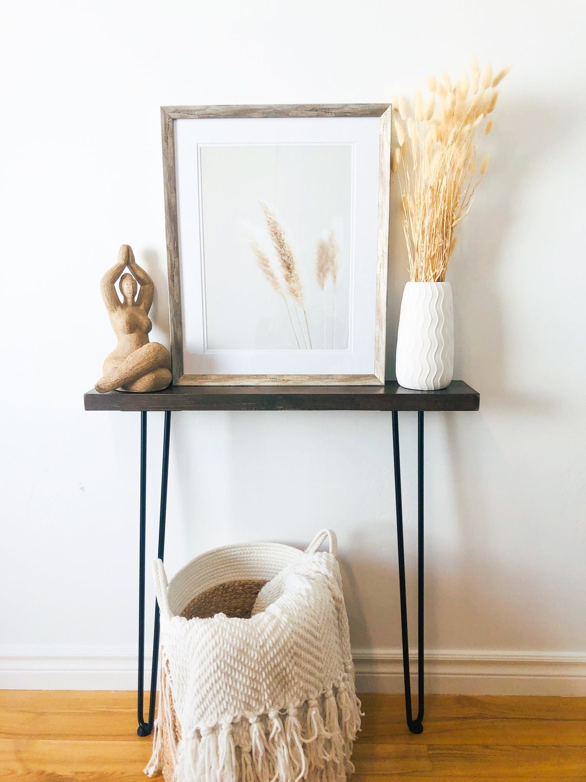 Narrow Console Table Narrow Entryway Table Handmade Wood - Etsy