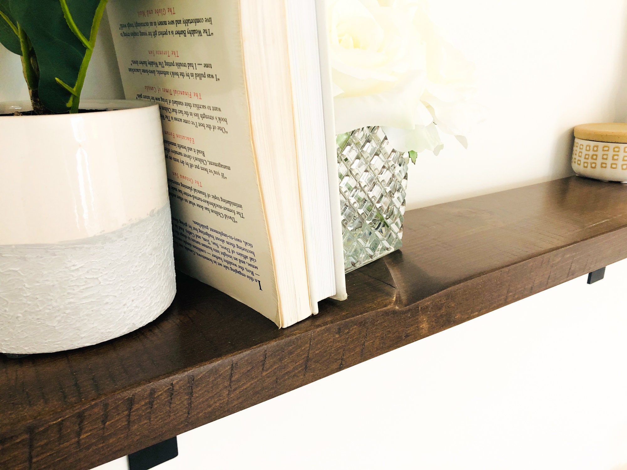 Brown Wall Shelf Modern Wooden Shelf Wooden Shelf | Etsy