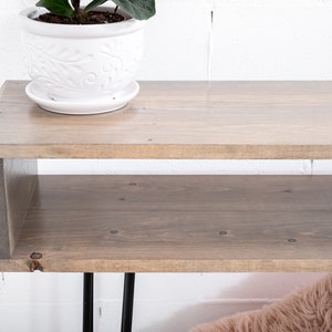 Beige Console Table, Beige Entryway Table, Handmade Wood Console,mid ...