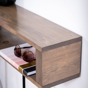 Blue Narrow Console Table, Narrow Entryway Table, Handmade Wood Console ...