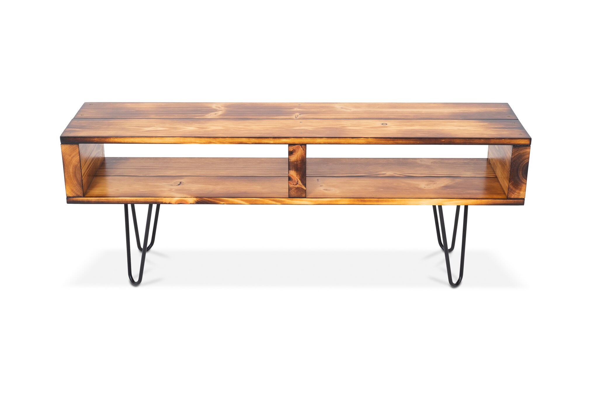 Torched bench modern storage bench Entryway bench rustic | Etsy