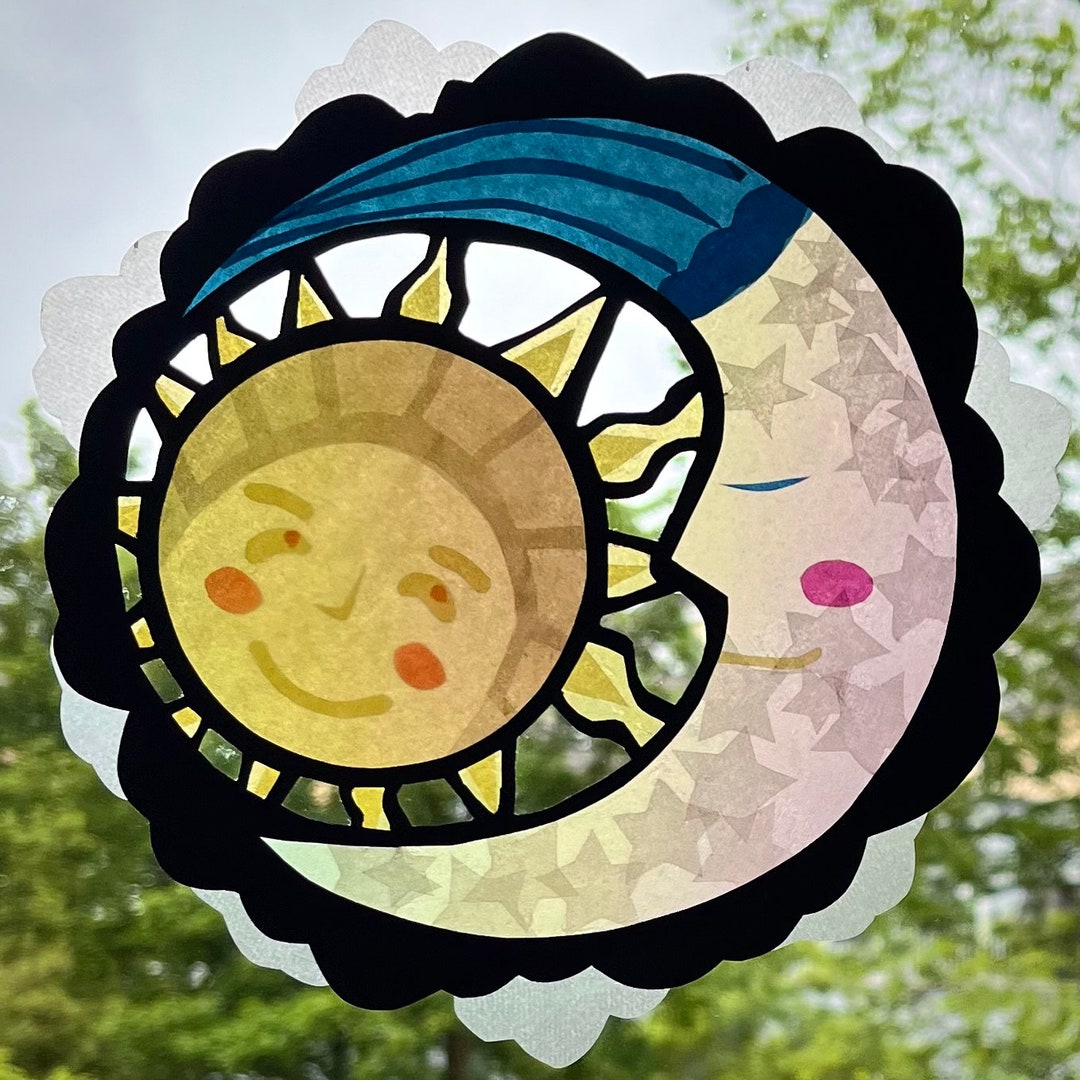 Sun & Moon Transparency Template - Etsy